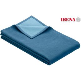 Ibena Wohndecke &raquo;Cotton Pur&laquo; in trendigen Farben blau Obermaterial: 100% Baumwolle