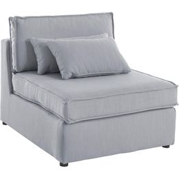 OTTO home Sofa-Mittelelement &raquo;Florid&laquo; als Teil eines Modulsofas,, fester Sitzkomfort, auch in Cord silber Baumwollmix (60% Baumwolle/40% Leinen);