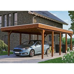 Skan Holz Einzelcarport &raquo;Friesland&laquo; Massivholz 355 cm braun braun