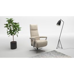 Sit & More sit&more TV-Sessel &raquo;Vario Comfort, inkl. Kopfteilverstellung & 360&deg; Drehfunktion&laquo; mit Gasdruck, H&ouml;he der Armlehnen 64cm beige 100% Polyester