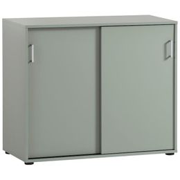 Welltime Aktenschrank &raquo;Baku&laquo; 100x63 cm, Schiebet&uuml;ren, Made in Germany gr&uuml;n FSC -zertifizierter Holzwerkstoff