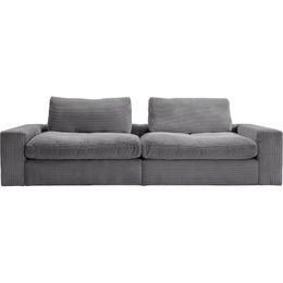 Alina Big-Sofa &raquo;Sandy&laquo; 266 cm breit und 123 cm tief, in modernem Cordstoff grau Cord GCT (92% Polyester, 8% Nylon)