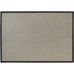 Dekowe Sisalteppich &raquo;Brasil&laquo; rechteckig 6 mm H&ouml;he Flachgewebe, Obermaterial: 100% Sisal, mit Bord&uuml;re, Wohnzimmer schwarz Sisal