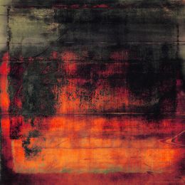 queence Leinwandbild &raquo;The Dark&laquo; Abstrakt Kunst Modern 1 Stk. tlg. Akustikbild mit sehr guten Schallabsorptions-Eigenschaften rot Holzrahmen, Leinwand