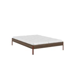 Karup Design Bettgestell &raquo;CORE BED Bodenbett, Holzrahmen, Futonbett, Jugendbett, Holzbett&laquo; Massivholzbett mit Lattenrost, Kiefer massiv, Doppelbett ohne Kopfteil