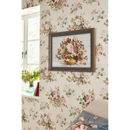 Laura Ashley Bild mit Rahmen &raquo;Rosemore&laquo; Blumen Romantisch 1 Stk. tlg. Bild Rosemore 50x70 cm bunt Leinwand