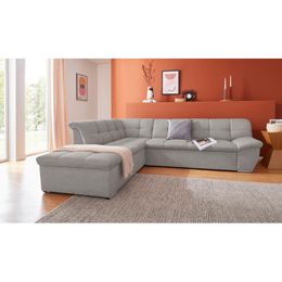 DOMO collection Ecksofa &raquo;Lagoa, moderne Sitzheftung, bequem und komfortabel, L-Form&laquo; wahlweise mit Bettfunktion, frei im Raum stellbar, gro&szlig;e 