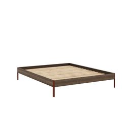 Karup Design Bettgestell &raquo;CORE BED Bodenbett, Holzrahmen, Futonbett, Jugendbett, Holzbett&laquo; Massivholzbett mit Lattenrost, Kiefer massiv, Doppelbett ohne Kopfteil