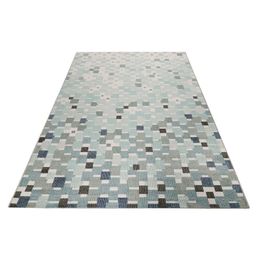 Esprit Outdoorteppich &raquo;Pacific, ESP-54557&laquo; rechteckig 4 mm H&ouml;he pflegeleicht, im Mosaik-Muster, ideal f&uuml;r Terrasse, K&uuml;che, Wohnzimmer blau Polypropylen (PP)