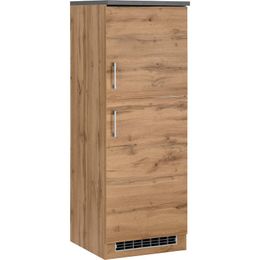 KOCHSTATION K&uuml;hlumbauschrank &raquo;KS-Colmar&laquo; 60 cm breit, 165 cm hoch, geeignet f&uuml;r Einbauk&uuml;hlschrank 88 cm Nische braun Holzwerkstoff