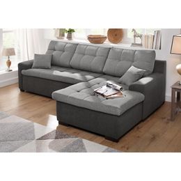 Home Affaire Ecksofa &raquo;F&ouml;hr L-Form&laquo; wahlweise mit Bettfunktion grau 100% Polyester Luxus-Microfaser/Struktur;100% Polyester PRIMABELLE /Webstoff;100% 