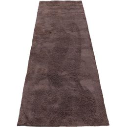 CarpetFine Hochflor-Teppich &raquo;Silky, auch als L&auml;ufer erh&auml;ltlich&laquo; rechteckig 20 mm H&ouml;he Shaggy, Langflor, uni, besonders weich, Handarbeit braun 