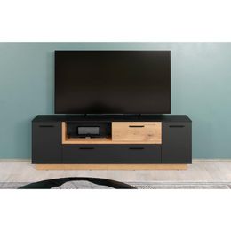 Inosign TV-Bank &raquo;Premont&laquo; 1 Stk. tlg. Eleganter, zweifarbiger TV-Schrank - Lowboard mit Soft-Close schwarz FSC -zertifizierter Holzwerkstoff