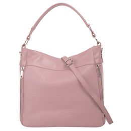 CLUTY Damen Henkeltasche echt Leder, Made in Italy lila
