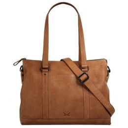 Sansibar Damen Shopper echt Leder braun