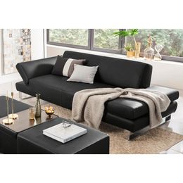 W.Schillig 3-Sitzer &raquo;taboo Designsofa mit hohem Sitzkomfort&laquo; mit Normaltiefe, inklusive Armlehnenverstellung, mit Kontrastnaht grau Longlife Xtra-