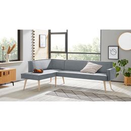 exxpo - sofa fashion Eckbank &raquo;Lungo, moderne Kedernaht, bequem und elegant, hoher Holzfu&szlig;&laquo; hochwertige Detailverarbeitung, frei im Raum stellbar 