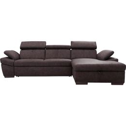 exxpo - sofa fashion Ecksofa &raquo;Salerno, Funktionssofa, Breite 280cm, hoher Sitzkomfort, L-Form&laquo; inkl. Kopf- und Armteilverstellung, wahlweise mit 