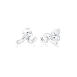 Elli Damen Paar Ohrstecker &raquo;Wellen Wave Ohrringe Trend 925 Sterling Silber&laquo; silber