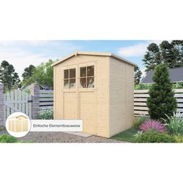 Konifera Gartenhaus &raquo;Alto 2 Fineline Satteldach&laquo; beige Massivholz