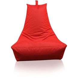 Kinzler Sitzsack &raquo;Lounge&laquo; 1 Stk. tlg. Loungesessel, Uni Farben, mit R&uuml;ckenlehne, Outdoor geeignet rot Polyester