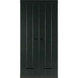 Woood Garderobenschrank &raquo;Connect&laquo; mit Kleiderstange, Breite 94 cm x H&ouml;he 195 cm schwarz Holzwerkstoff