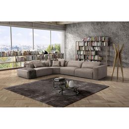 Egoitaliano Ecksofa &raquo;Beverly, extravangantes Designsofa mit erstklassigem Sitzkomfort&laquo; wahlweise mit elektrischer Relaxfunktion, Kopfteilverstellung braun Luxus-