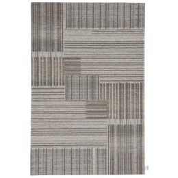 Tom Tailor HOME Teppich &raquo;Stripy Pat&laquo; rechteckig 5 mm H&ouml;he Flachgewebe, modernes Patchworkdesign, gestreift, Chenille, Wohnzimmer beige Baumwolle, 