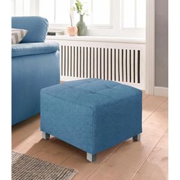 Sit & More sit&more Hocker &raquo;Pablo&laquo; blau Luxus-Microfaser (90% Polyester, 10% Polyamid);Kunstleder SOFTLUX ;Luxus-Microfaser ALTARA NUBUCK (100% Polyester)
