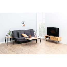 ACTONA GROUP Schlafsofa &raquo;VANBY Couch, G&auml;stebett, Liegesofa mit Microfaserbezug, Schlaffunktion&laquo; Bettsofa, Grau, Stoff, Stahl, Click & Clack-Funktion, 