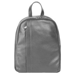 Samantha Look Damen Cityrucksack Echt Leder, Made in Italy schwarz B/H/T: 29cm x 9cm, onesize