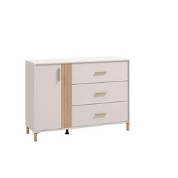 Home Affaire Kommode &raquo;Belfort Schubladenkommode Sideboard 3 Schubladen und 1 T&uuml;r&laquo; 125x40x90, FSC -zertifizierter Holzwerkstoff, Trendfarbe cashmere 