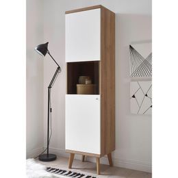 Home Affaire Vitrine &raquo;Merle&laquo; Scandi Design, H&ouml;he 197 cm wei&szlig; Holzwerkstoff