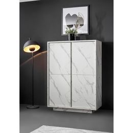 Home Affaire Highboard &raquo;Carrara&laquo; grifflos wei&szlig;