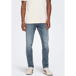 Only & Sons Only & Sons Herren ONLY & SONS Slim-fit-Jeans &raquo;OS ONSLOOM SLIM BLUE GREY 40&laquo; mit Destroyed Effekt blau 29, L&auml;nge 30