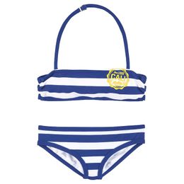 Bench. M&auml;dchen Bandeau-Bikini mit trendigen Streifen blau 122/128, N-Gr