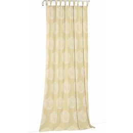 WIRTH Vorhang &raquo;Kingston&laquo; Schlaufen 1 Stk. tlg. gold Jacquard, Polyacryl, Polyester