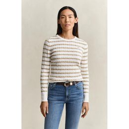 Gant Damen Rundhalspullover &raquo;STRETCH COTTON CABLE STRIPE C-NECK&laquo; M