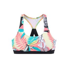 active by Lascana Lascana Active Damen LASCANA ACTIVE Bustier-Bikini-Top &raquo;Layne&laquo; mit Racerback bunt 32, Cup A/B