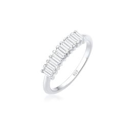 Elli Premium Damen Fingerring &raquo;Bandring Geo Rechteck Topas Edelstein 925er Silber&laquo;