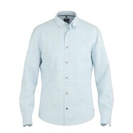 OLYMP Herren OLYMP Langarmhemd Casual, Button-down-Kragen, regular fit, Leinen M, N-Gr