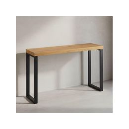 KADIMA DESIGN Konsolentisch Eiche-Dekor / Schwarz 120x39x75,5 cm Design Anrichte | Gr.: onesize