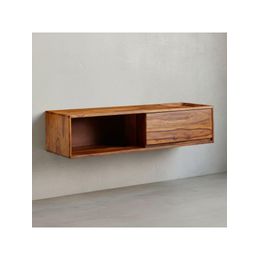 KADIMA DESIGN Lowboard H&auml;ngend Sheesham Massivholz 108x25x34 cm TV-Schrank , | Gr.: onesize