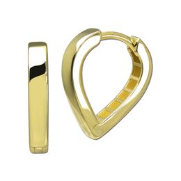 GoldDream Gold, 333er Gelbgold Damen Creolen Herz Ohrring ca. 16mm | Gr.: onesize
