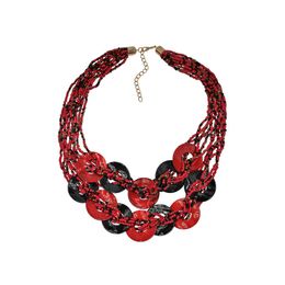 Steuer Modeschmuck Collier Perlen Muschel mehrfarbig rot in mehrfarbig | Gr.: onesize
