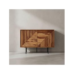 KADIMA DESIGN Sideboard 100x71x40 cm Massivholz / Metall Anrichte, Kommode | Gr.: onesize