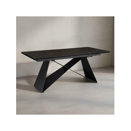 KADIMA DESIGN Esszimmertisch 180 - 260 cm Ausziehbar Keramik Glas , in Schwarz | Gr.: onesize