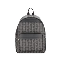 Lacoste The Blend Rucksack 41 cm in allover monogram noir gris | Gr.: onesize