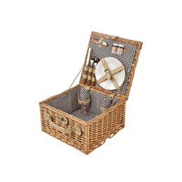 Butlers Picknickkorb A DAY IN THE PARK 4er-Set in Braun | Gr.: onesize