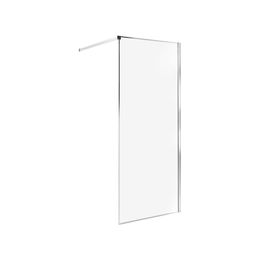 Beliani Duschwand WASPAM in Transparent/Silber - (W) 80 x (H) 190 x (L) 80 cm | Gr.: onesize